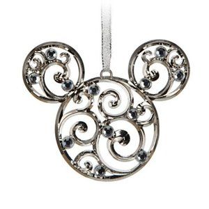 Disney | Holiday | Disney Bohemian Holiday Filigree Silver Mickey Mouse ...